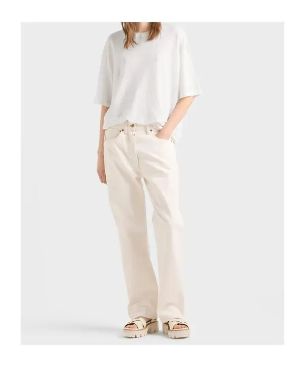 Prada Short-sleeved Linen T-shirt