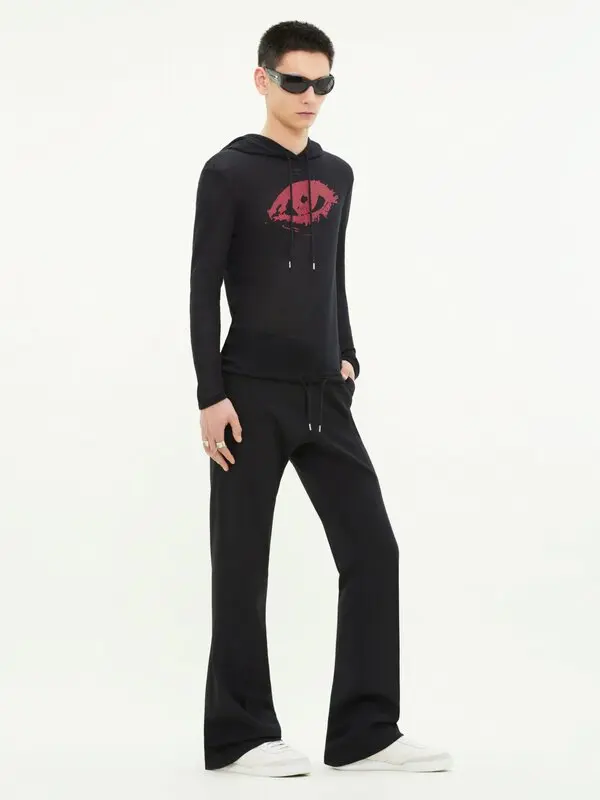 COURREGES Graphic-print Mesh Hoodie