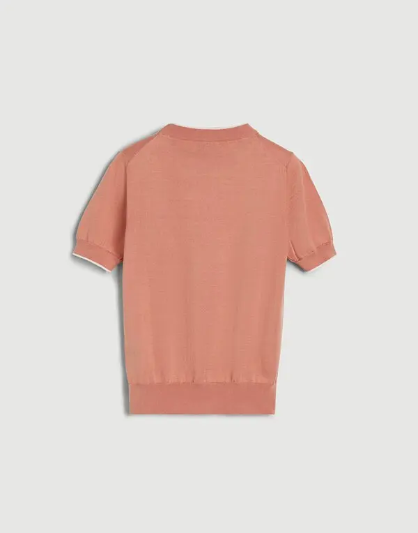 Brunello Cucinelli Lightweight Knit Cotton T-shirt With Logo Detail