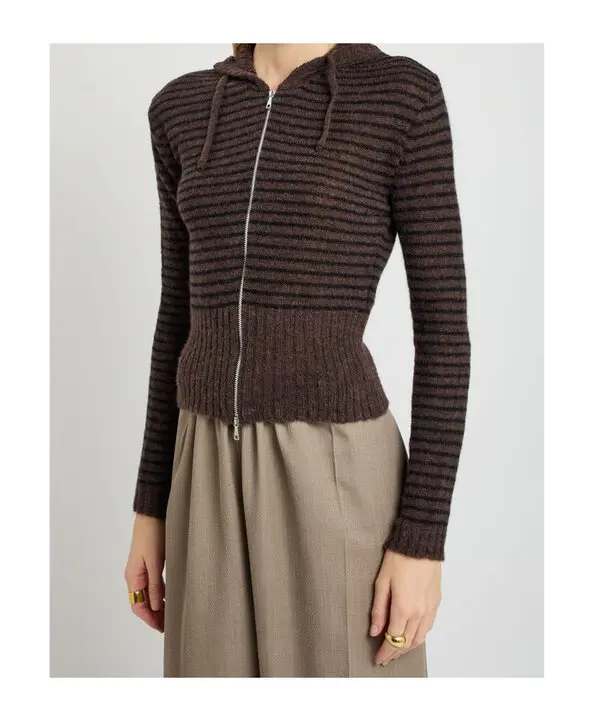 Our Legacy Compact Striped Brushed Alpaca-blend Jumper