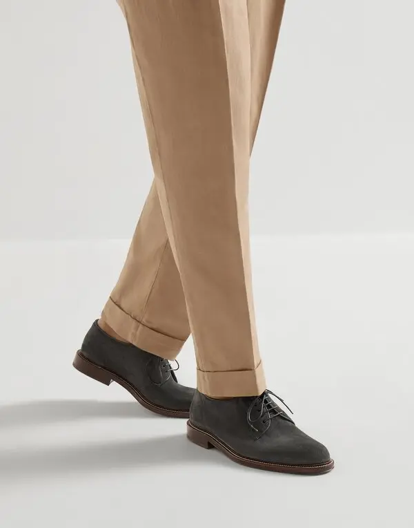 Brunello Cucinelli Reversed Calfskin Derby Shoes