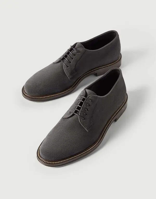 Brunello Cucinelli Reversed Calfskin Derby Shoes