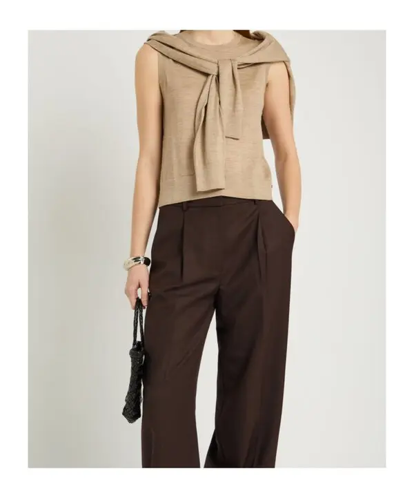 ANINE BING Moni Wool And Cashmere-blend Tank