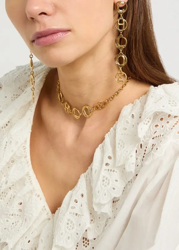 Chloé The Script Drop Earrings