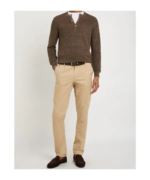 Brunello Cucinelli Ribbed Knit Linen-cotton Blend Knit Sweater