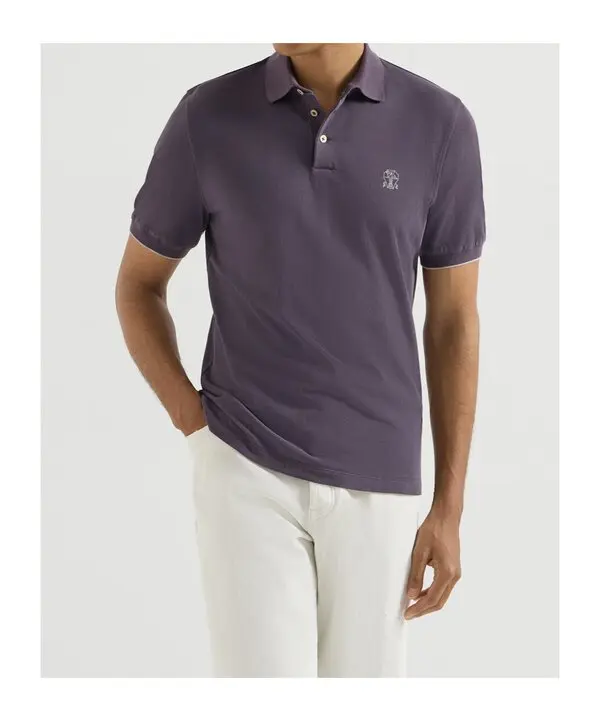 Brunello Cucinelli Cotton-piqué Polo Shirt With Logo