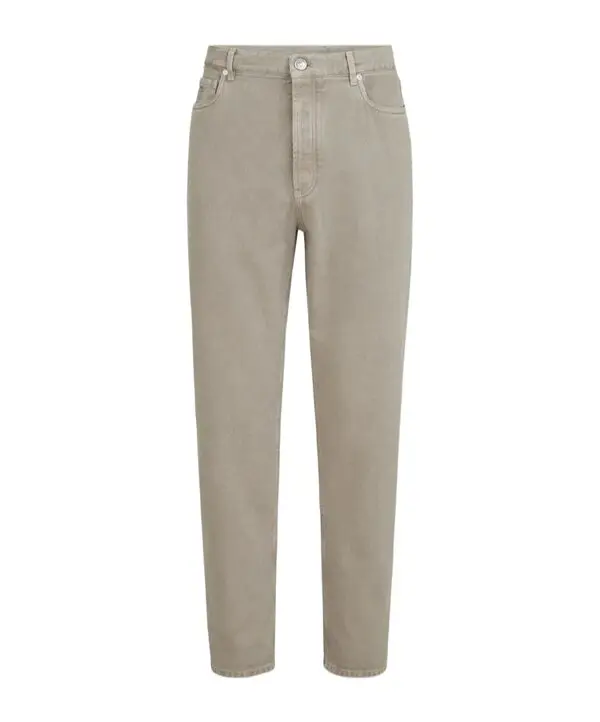 Brunello Cucinelli Garment-dyed Denim Iconic Fit Trousers