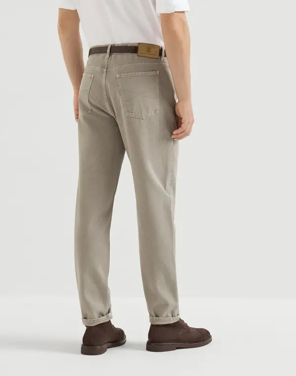 Brunello Cucinelli Garment-dyed Denim Iconic Fit Trousers