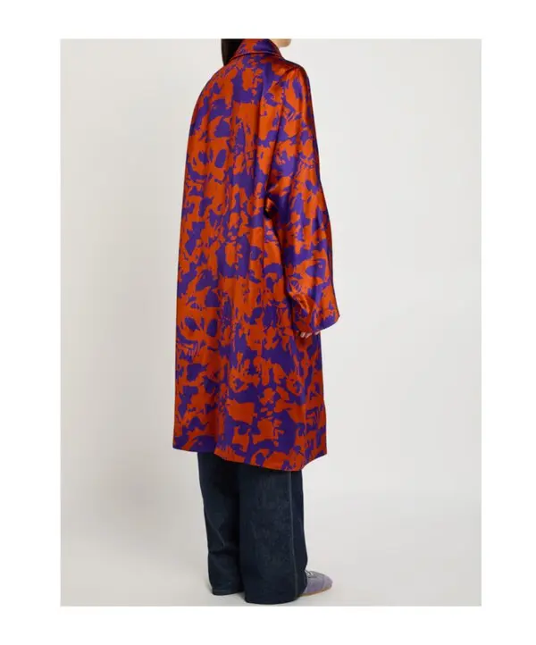 Dries Van Noten Roolsy Printed Satin Coat