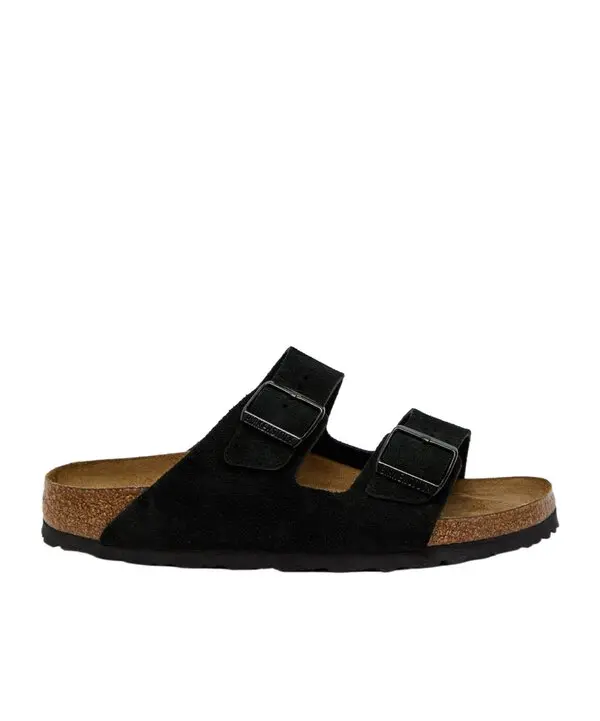 BIRKENSTOCK Arizona Suede Sliders - Black