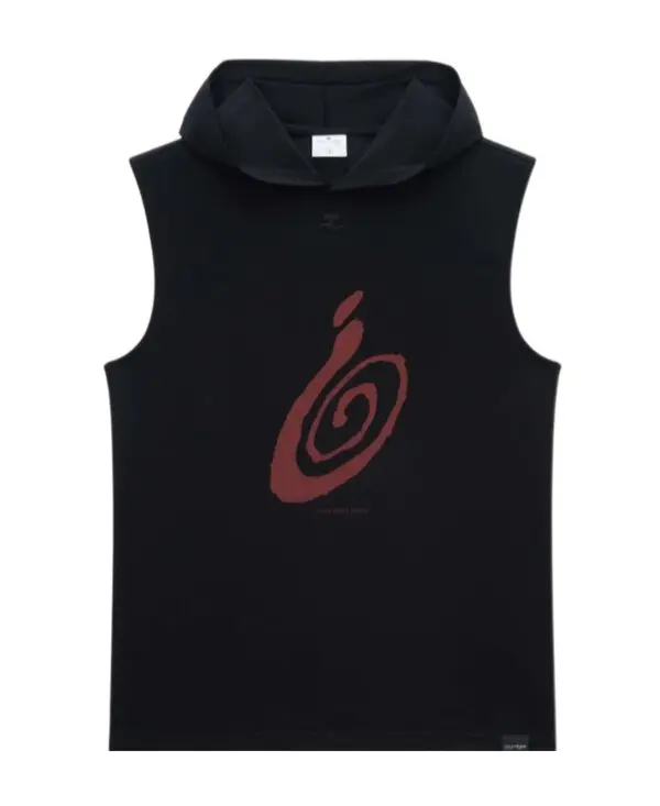 COURREGES Hooded Sleeveless T-shirt With Logo