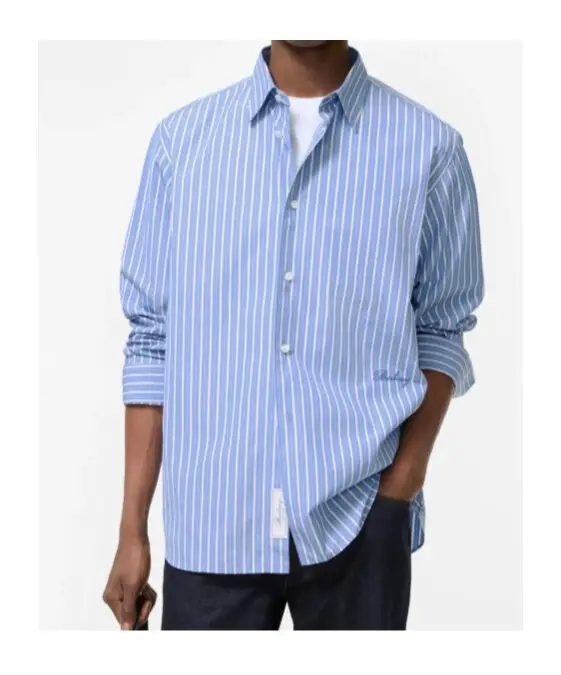 Burberry Relaxed Fit Striped Cotton Shirt