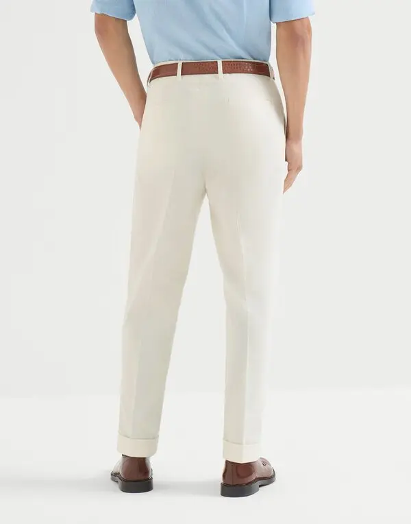 Brunello Cucinelli Sea Island Cotton Narrow Wale Corduroy Trousers With Pleat