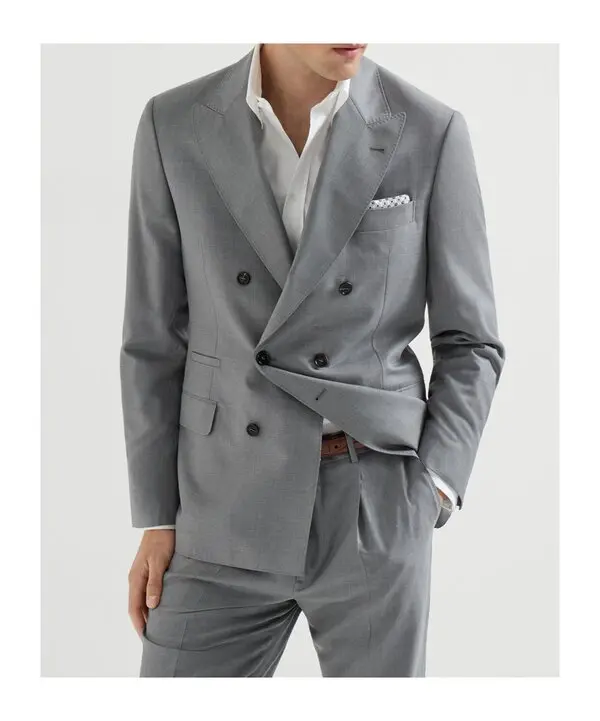 Brunello Cucinelli Virgin-wool And Silk Lightweight Hopsack One-and-a-half Breasted Blazer