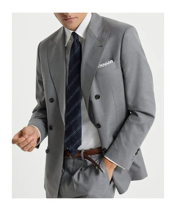 Brunello Cucinelli Virgin-wool And Silk Lightweight Hopsack One-and-a-half Breasted Blazer