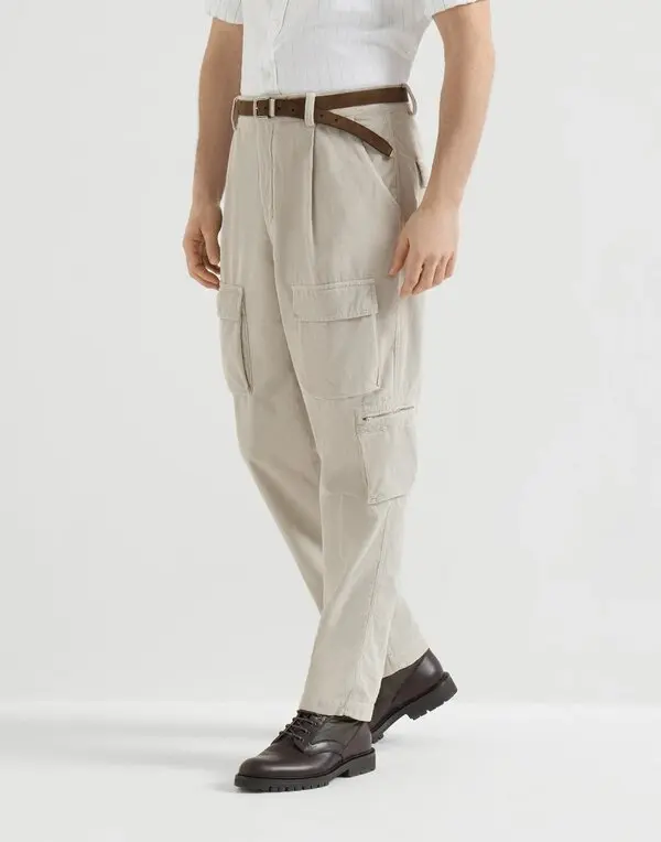 Brunello Cucinelli Pleated Corduroy Cargo Trousers