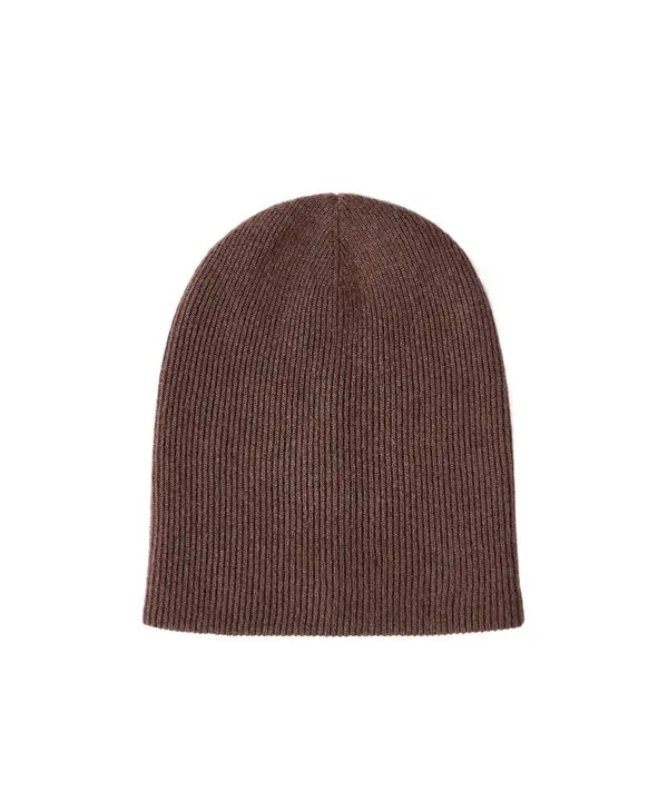 Brunello Cucinelli Cashmere English-rib Knit Beanie - Pine Cone Brown