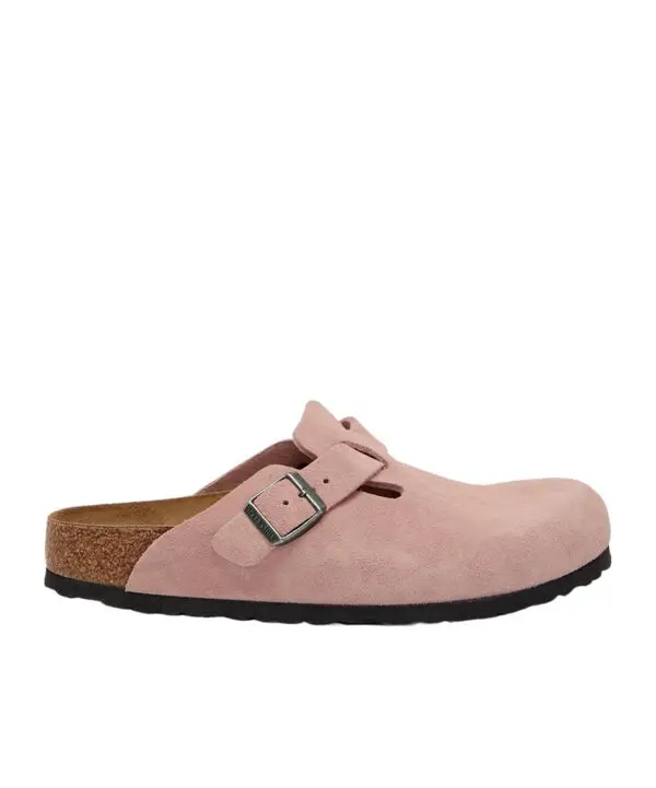 BIRKENSTOCK Boston Brushed Suede Clogs - Nude