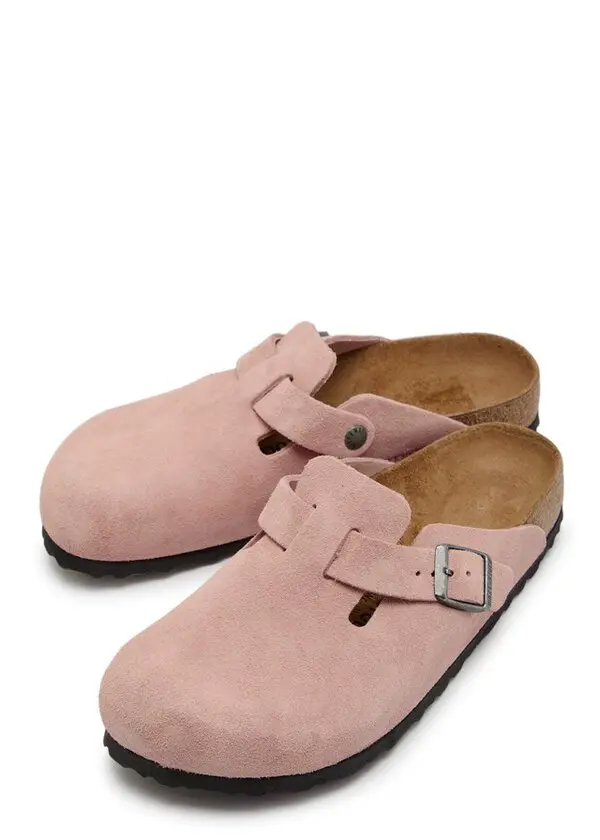 BIRKENSTOCK Boston Brushed Suede Clogs