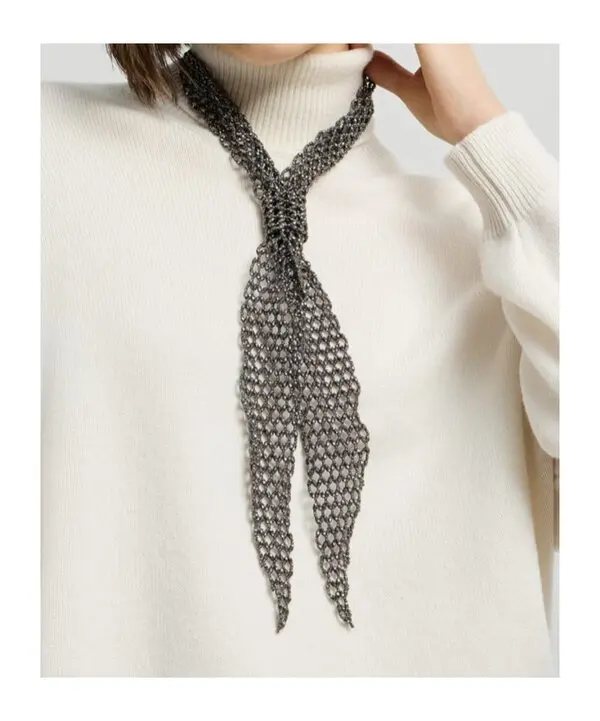 Brunello Cucinelli Sterling Silver Tie