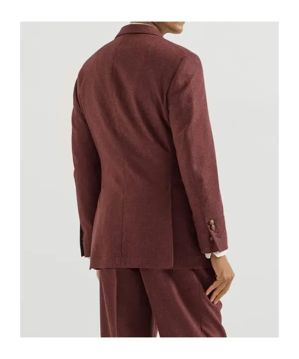 Brunello Cucinelli Virgin Wool And Cashmere Flannel Cavallo Tailor Blazer
