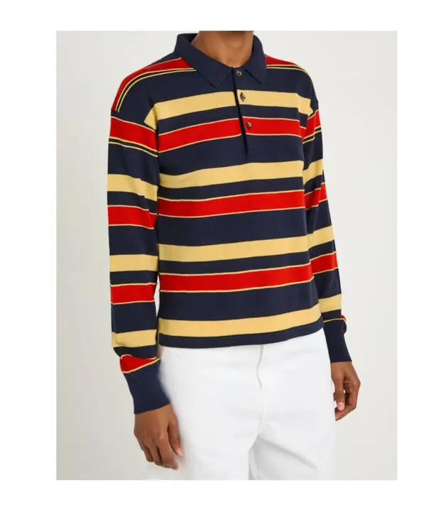 J.W.ANDERSON Striped Knit Polo Shirt