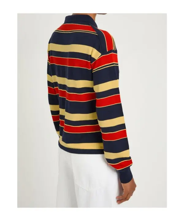 J.W.ANDERSON Striped Knit Polo Shirt
