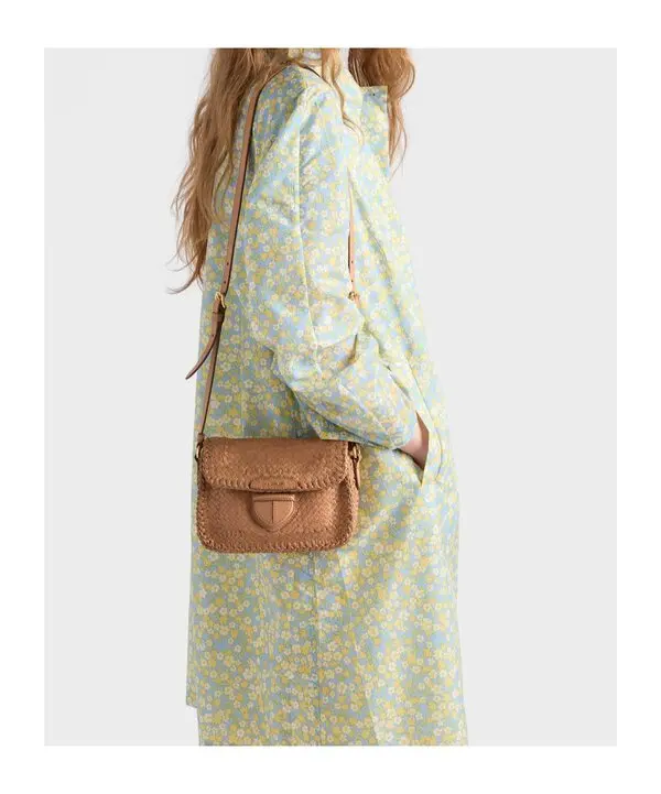 Prada Woven Leather Mini Shoulder Bag