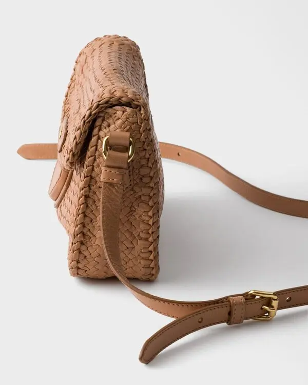 Prada Woven Leather Mini Shoulder Bag