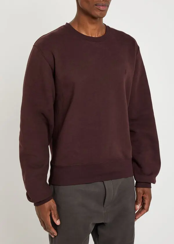 Saint Laurent Logo-embroidered Cotton Sweatshirt