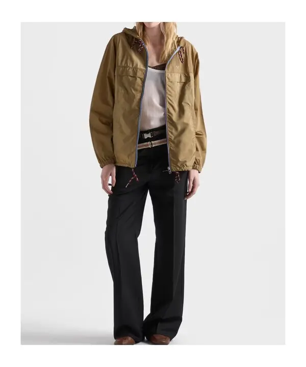 Prada Re-nylon Lightweight Hooded Anorak