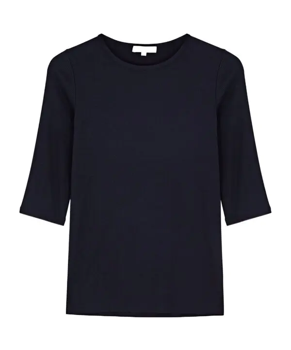 Vince Ribbed Stretch-jersey Top - Black