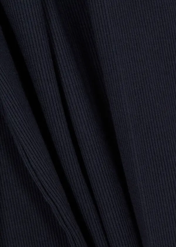 Vince Ribbed Stretch-jersey Top - Black