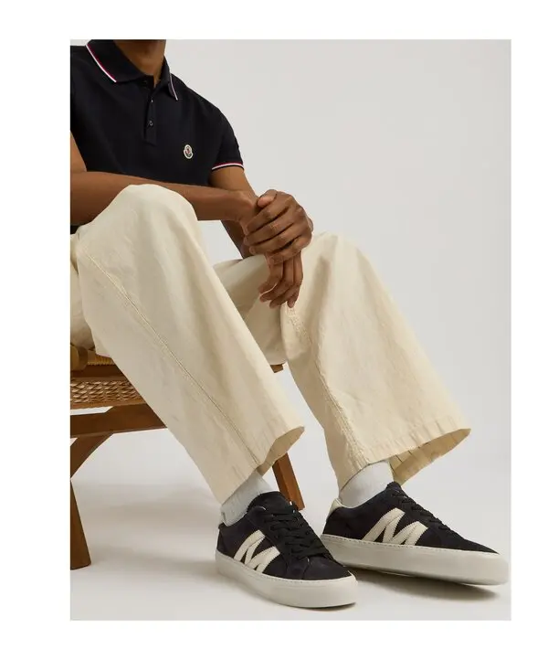 Moncler Monaco Suede Sneakers
