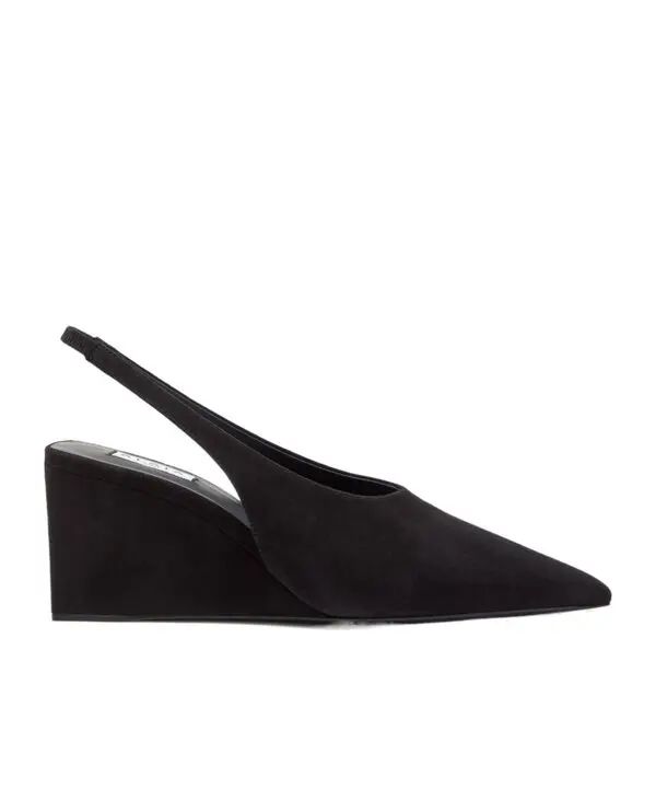 Alaïa Suede Wedge Slingback Pumps - Black