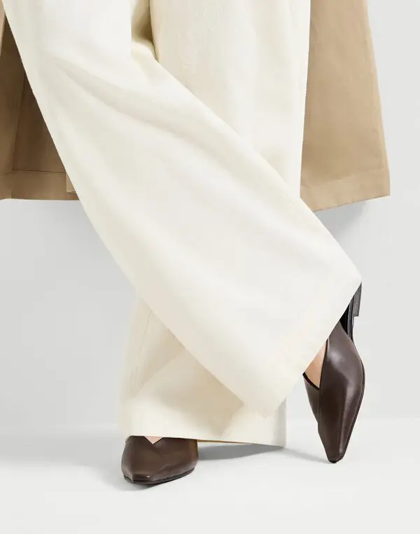 Brunello Cucinelli Calfskin Slingback Flats