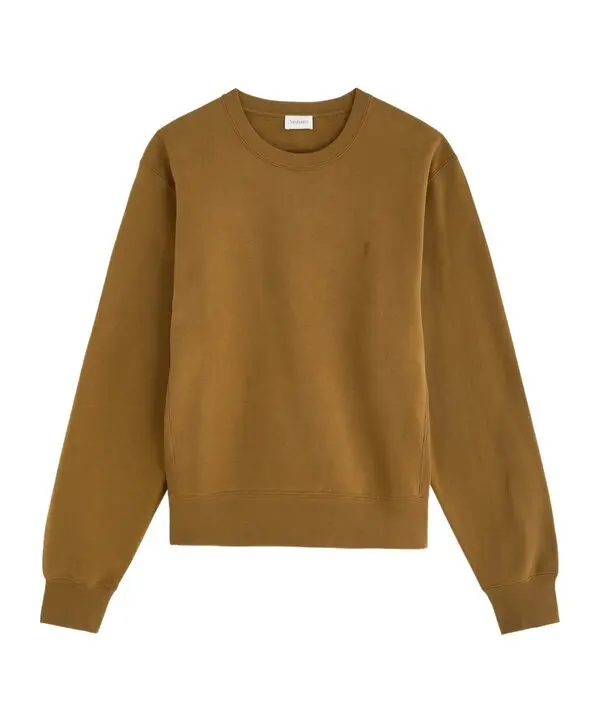 Saint Laurent Logo-embroidered Cotton Sweatshirt