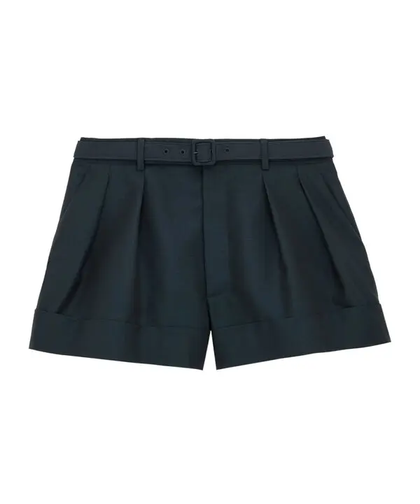 Saint Laurent Wool And Mohair Tailored Shorts