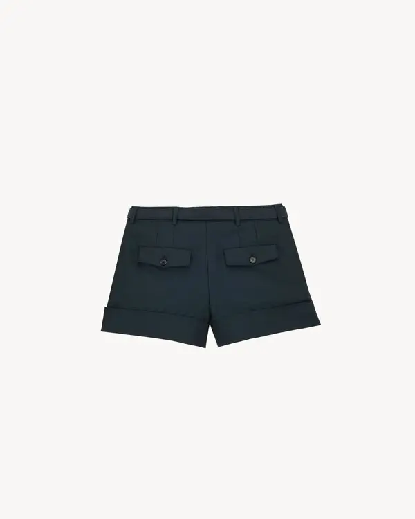 Saint Laurent Wool And Mohair Tailored Shorts