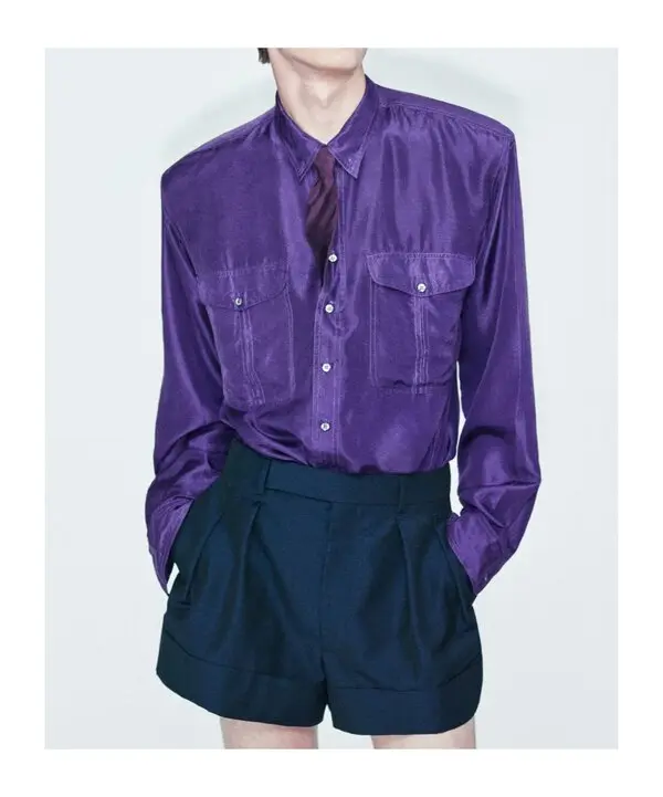 Saint Laurent Wool And Mohair Tailored Shorts