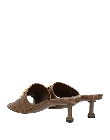 Balenciaga Crocodile-patterned Leather Slippers