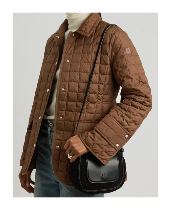 Moncler Epinal Quilted Shell Jacket - Brown