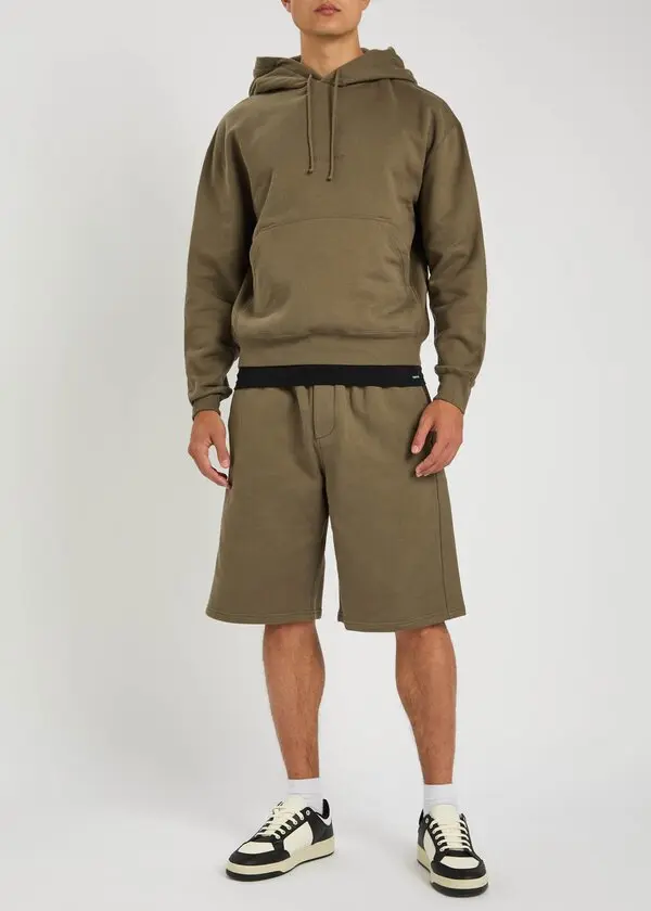 Saint Laurent Logo-embroidered Hooded Cotton Sweatshirt