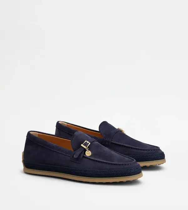 TOD'S Suede Loafers With Buckle Detail