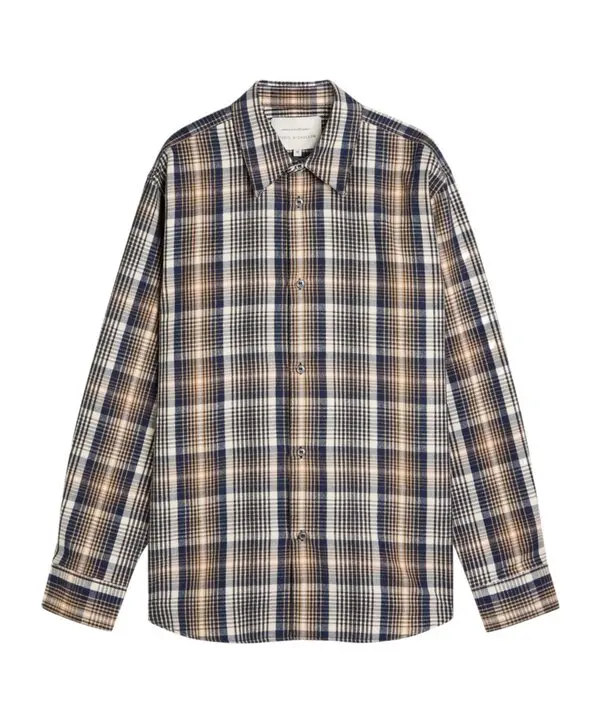 Studio Nicholson Checked Brushed-cotton Shirt