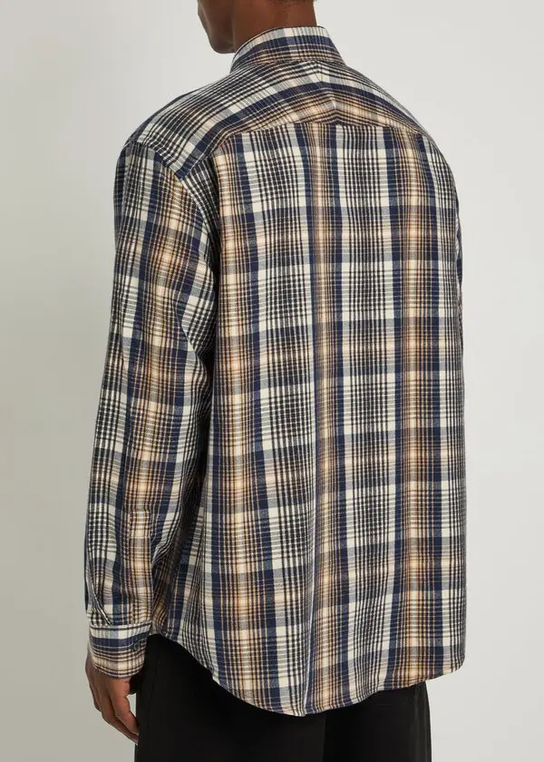 Studio Nicholson Checked Brushed-cotton Shirt