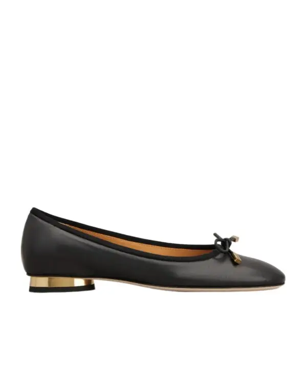 TOD'S Round Toe Ballet Flats With Bow Detailing