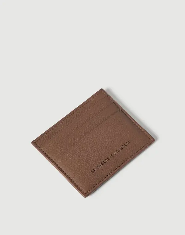 Brunello Cucinelli Grained Calfskin Card Case