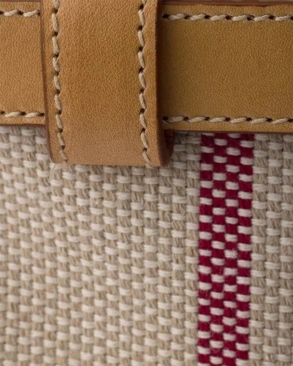 Prada Buckle Small Canvas And Leather Bag
