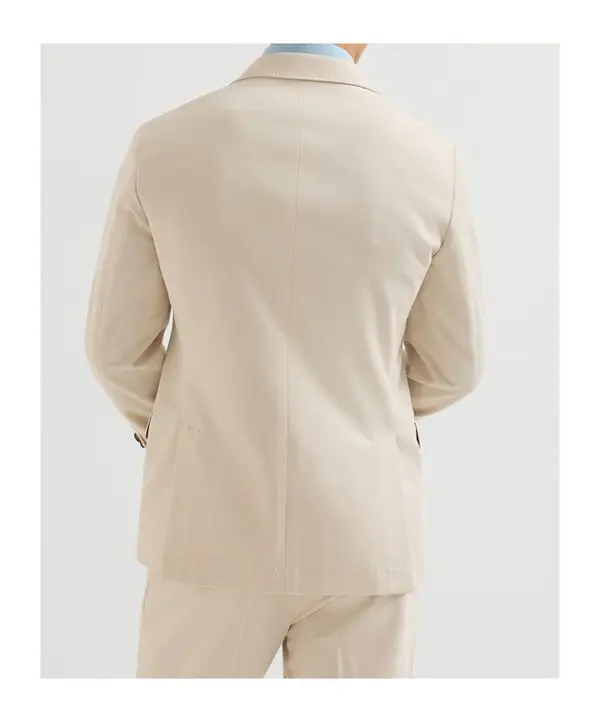 Brunello Cucinelli Cotton And Virgin Wool Gabardine Deconstructed Blazer